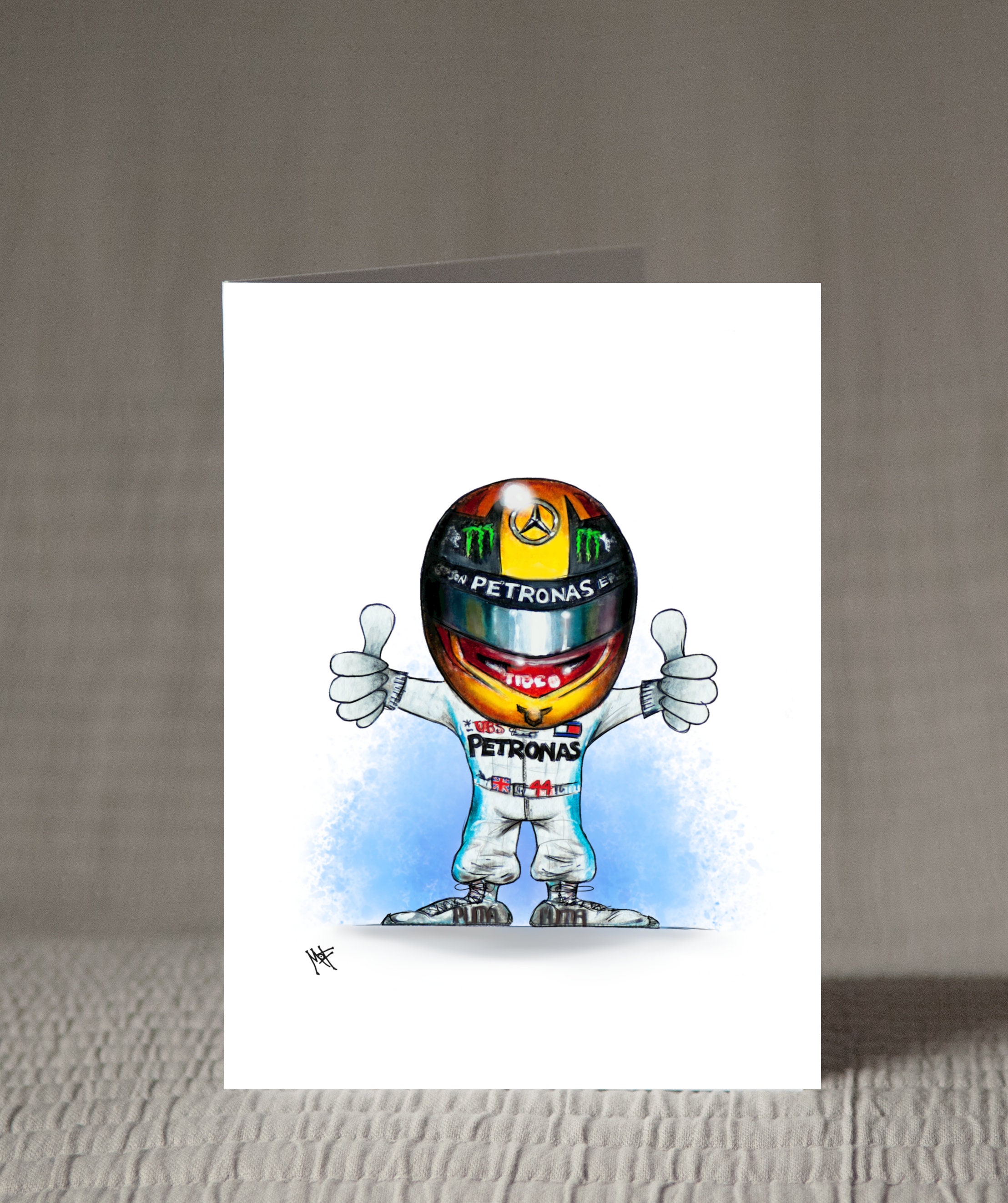 Lewis Hamilton Thumbs up Formula One Motorsport Racing Card | Etsy