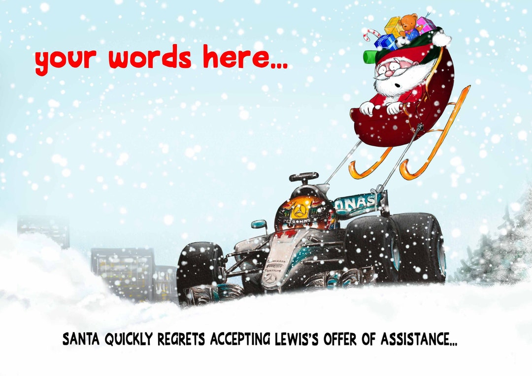 Lewis Hamilton Helping Father Christmas / Santa Formula 1 Motor Racing ...