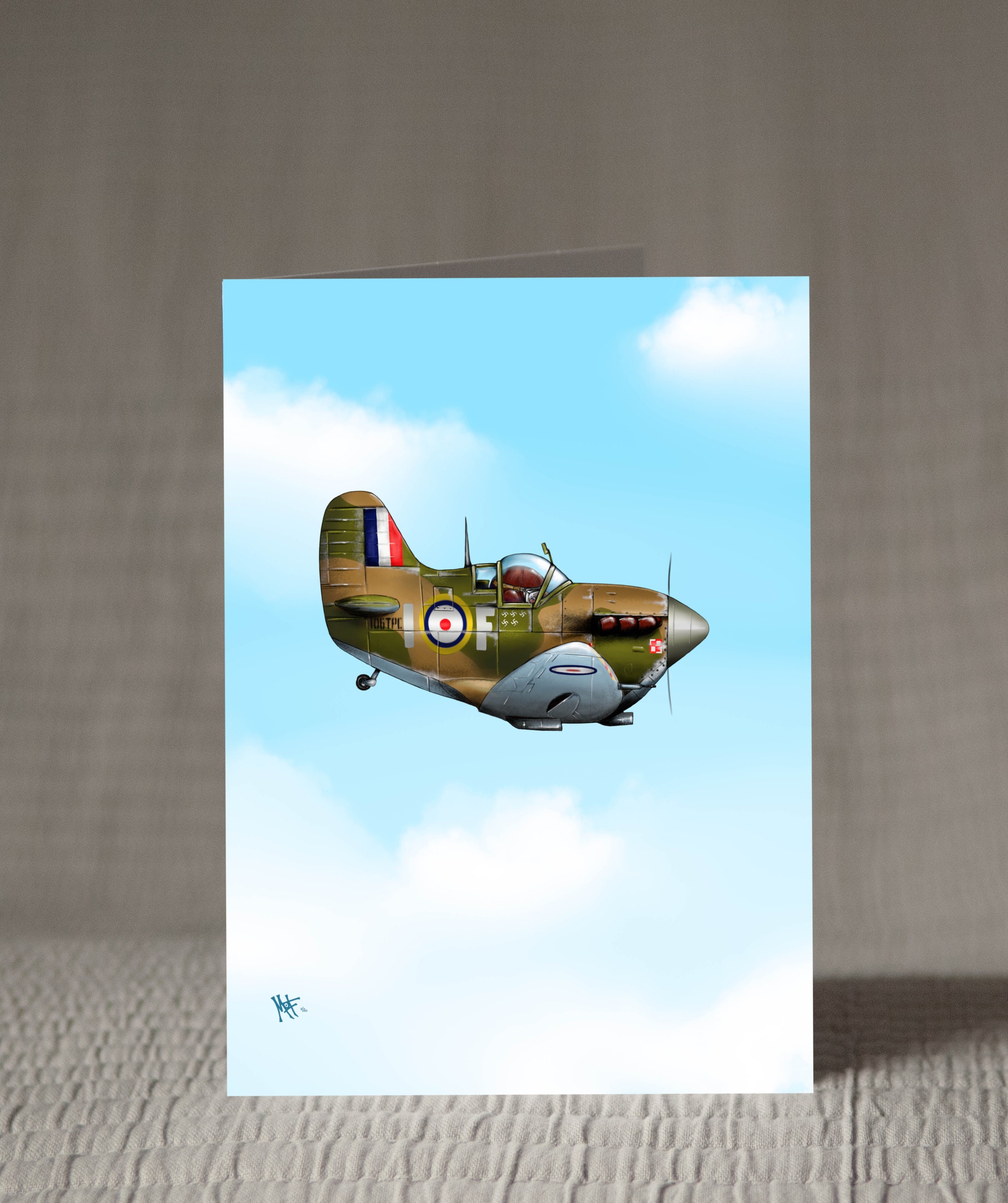 Spitfire WW2 Aircraft Aviation Card - Etsy