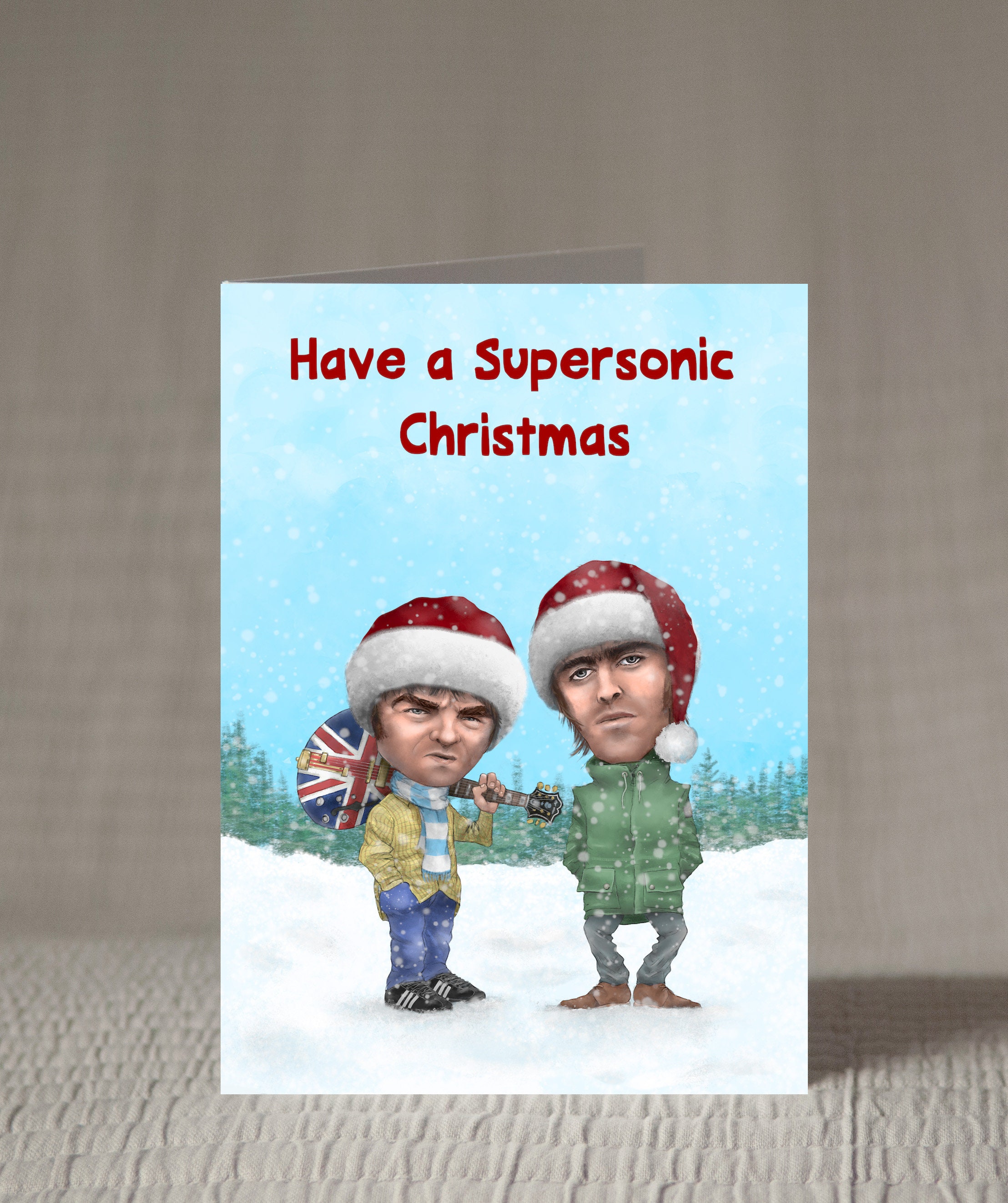 Personalised Oasis / Liam Gallagher / Noel Gallagher Christmas Card - Etsy