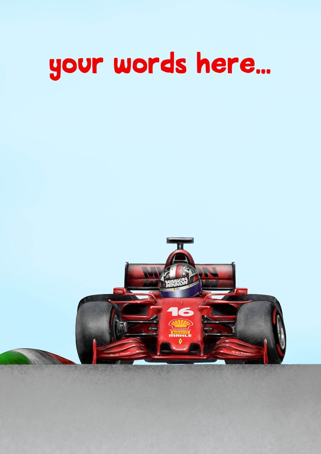 Charles Leclerc Personalised F1 Motor Racing Card - Etsy