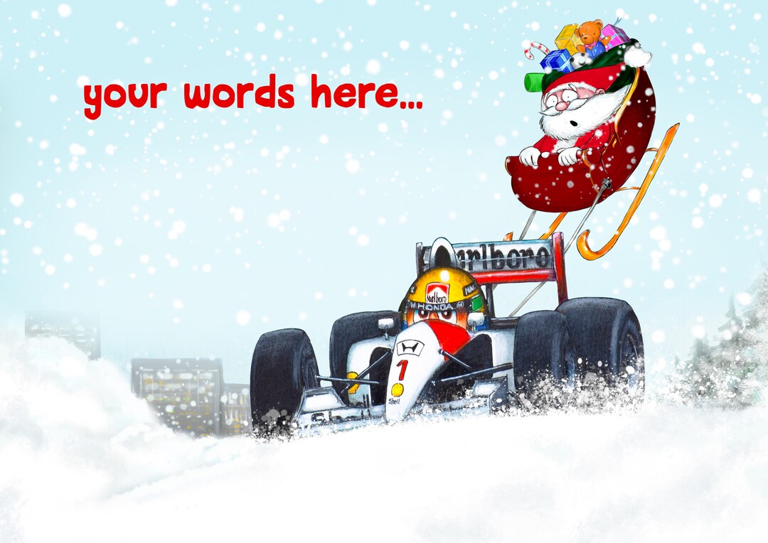 Ayrton Senna Helping Father Christmas / Santa Formula 1 Motor Racing ...