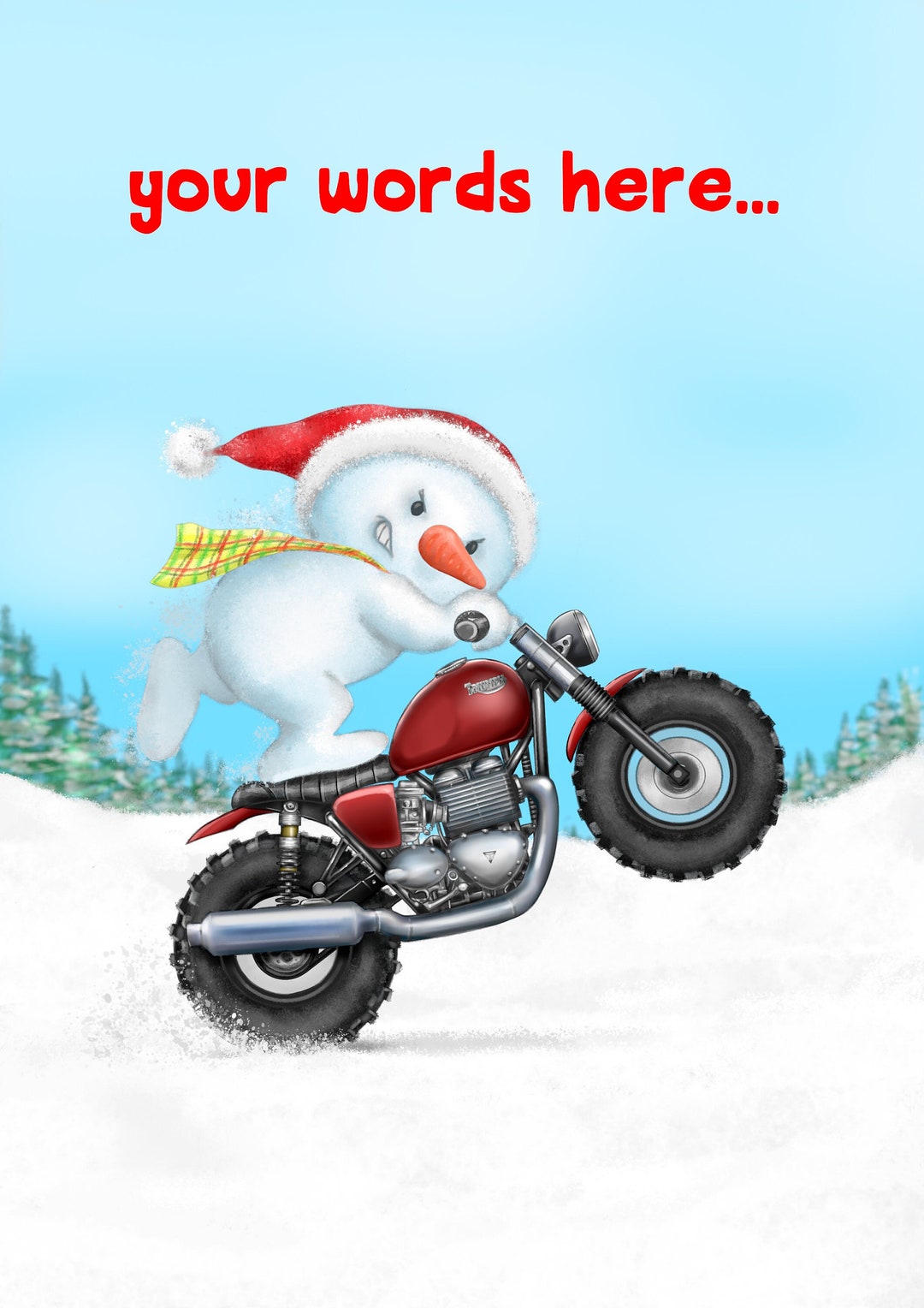 Personalised Christmas / Holidays Motorcycle Biker Card - Dirt Bike ...