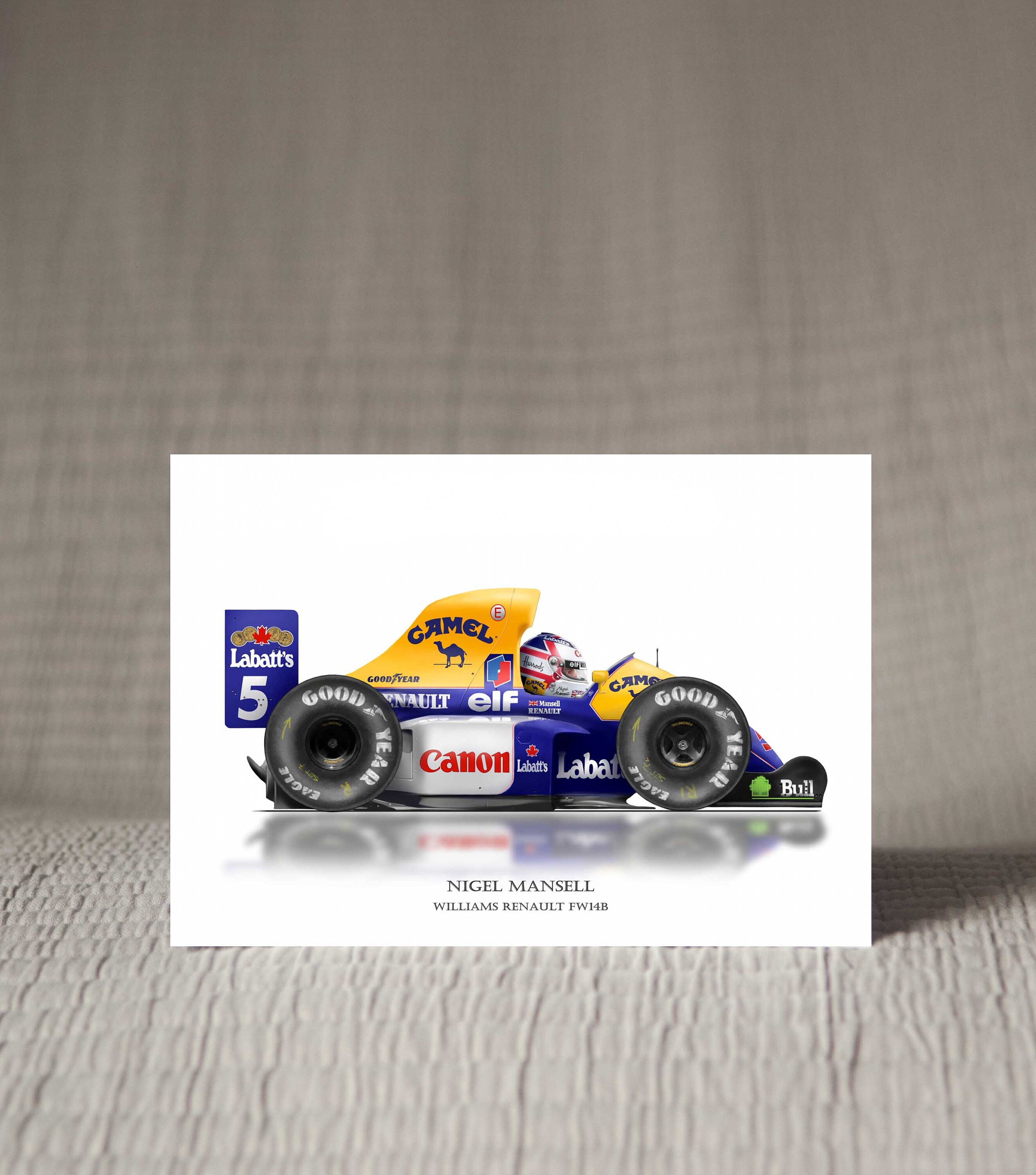 Nigel Mansell Personalised F1 Motor Racing Card - Etsy