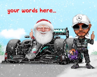 Lewis Hamilton Mercedes F1 Christmas Card - 'all I Want for Christmas ...