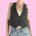 Y2K Grey Cybercore Goth Button up Cropped Vest Size Small - Etsy