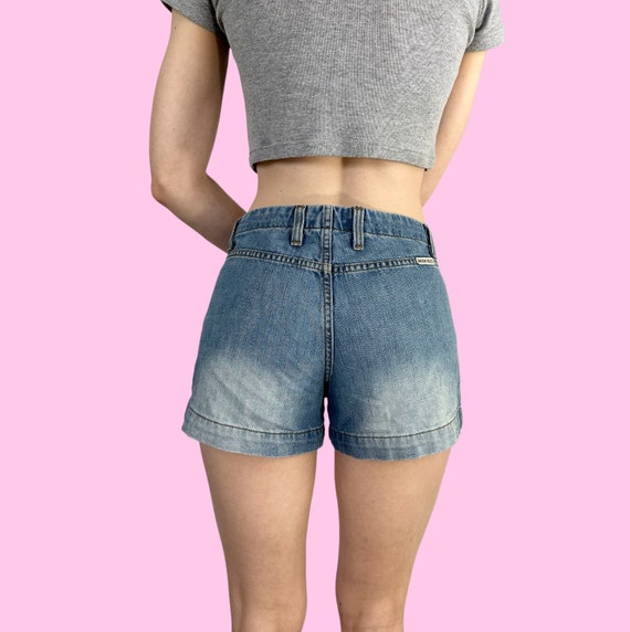 Y2K American Eagle Low Rise Denim Mall Goth Shorts Si… - Gem