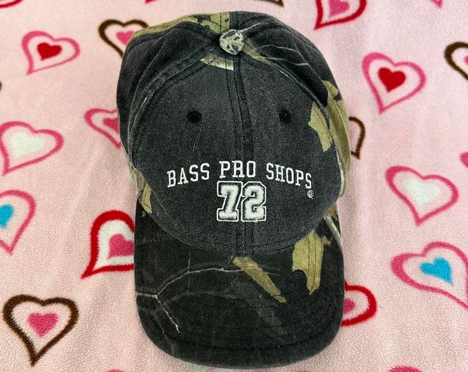 Y2K Bass Pro Shops Camo Embroidered Baseball Dad Hat - Etsy