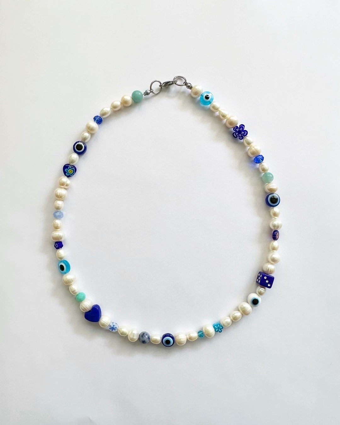 Handmade Customizable Beaded Necklaces, Beaded Name Necklace, Unisex ...