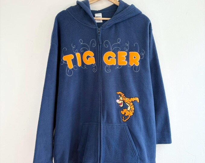 Vintage Disney Tigger Embroidered Zip up Fleece Jacket Size 2X - Etsy