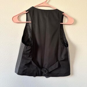 Y2K Grey Cybercore Goth Button up Cropped Vest Size Small - Etsy