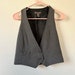 Y2K Grey Cybercore Goth Button up Cropped Vest Size Small - Etsy