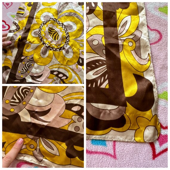 Vintage Floral Bandana Kerchief Scarf - Gem