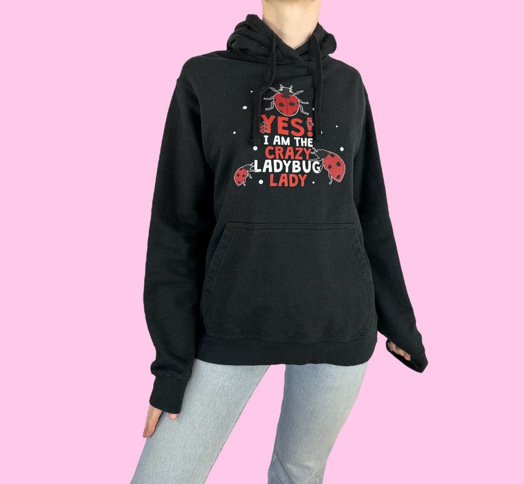 Y2K Cute Ladybug Hoodie Sweatshirt Size Medium - Etsy