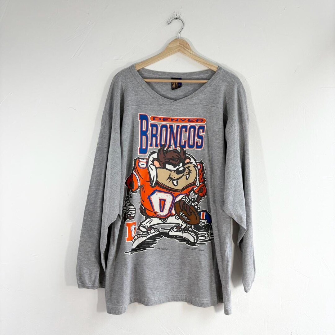 Vintage 1994 Taz Denver Broncos Long Sleeve T-shirt by Sun / Warner ...