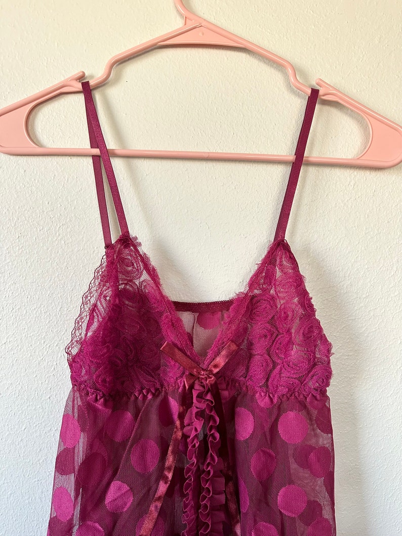 Y2K Magenta Polka Dot Floral Micro Mesh Ethereal Fairy - Etsy