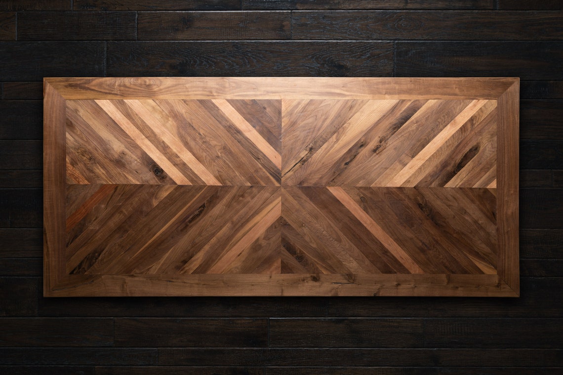 Walnut Mirrored Chevron - Etsy