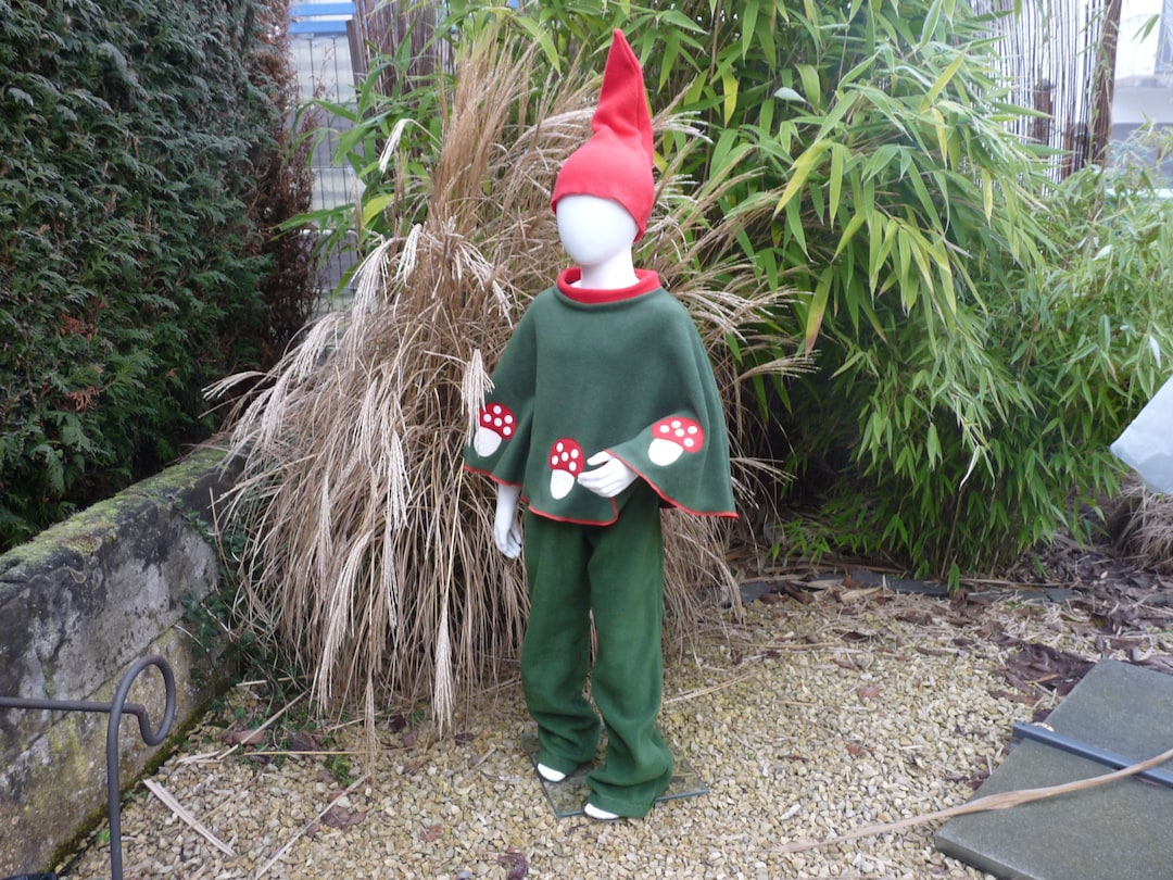 Retro Dwarf Costume Dwarf Cape Gnome Costume Christmas Gnome Dwarf Hat ...