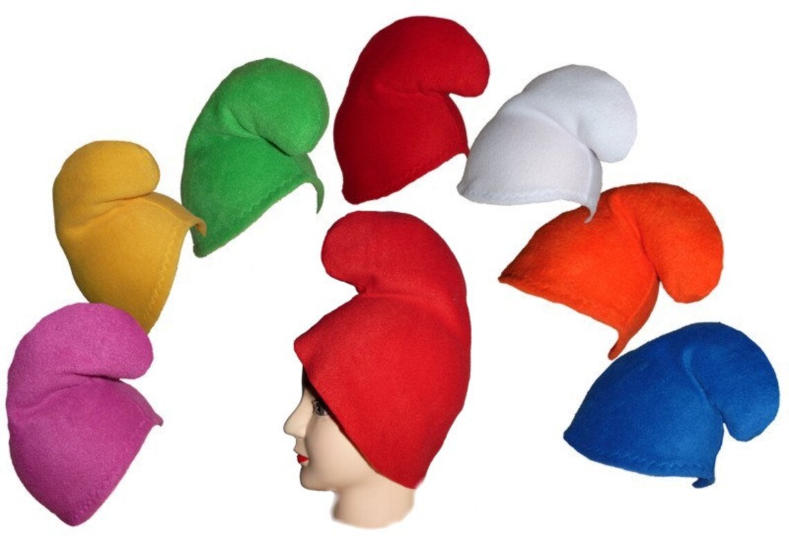 Dwarf Hat With Elastic Band, Dwarf Cap, Smurf Cap, Smurf Hat, Pixie Hat ...