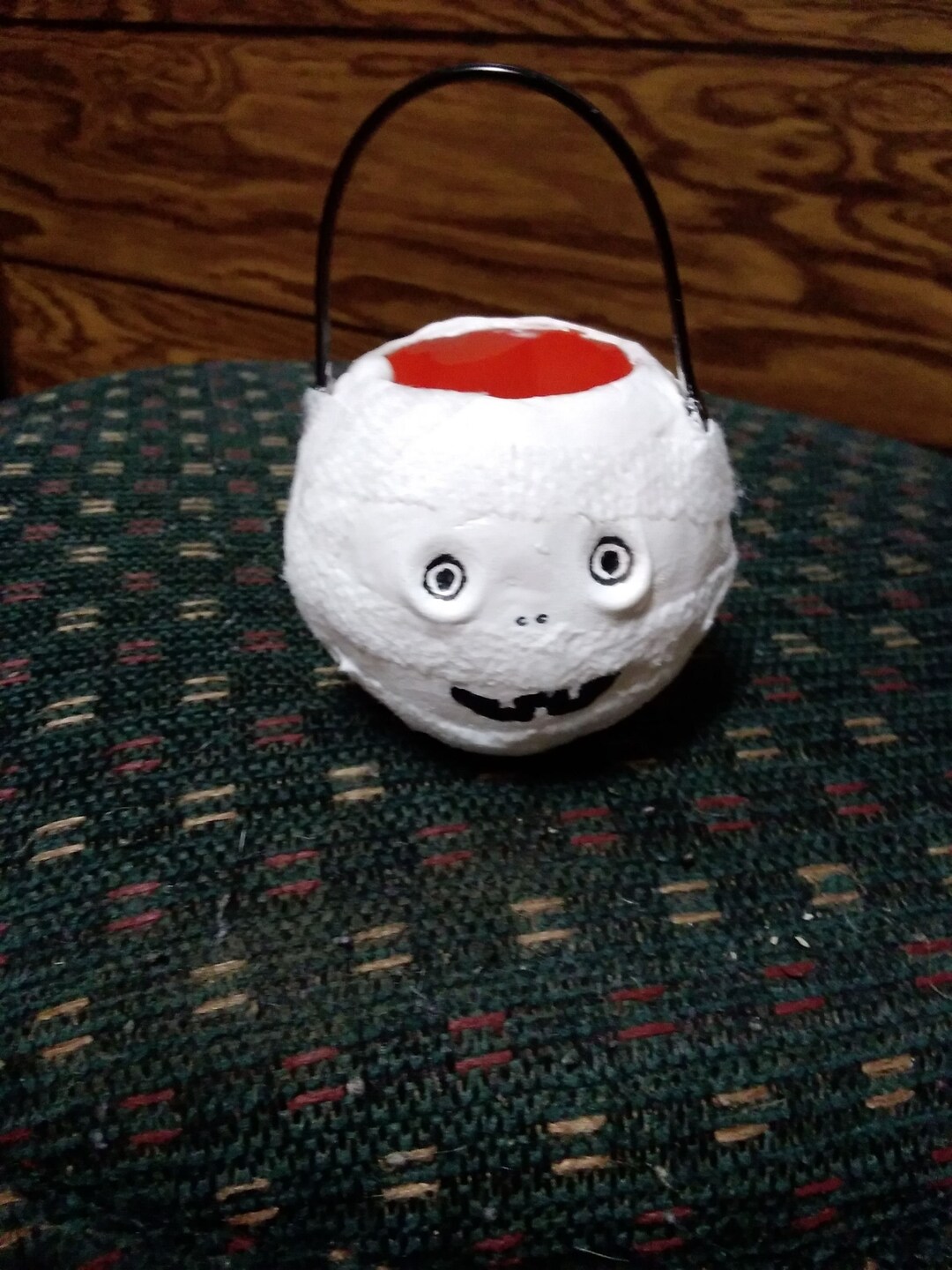 Mini Vintage Inspired Paper Mache Halloween Mummy Pail Ornament - Etsy