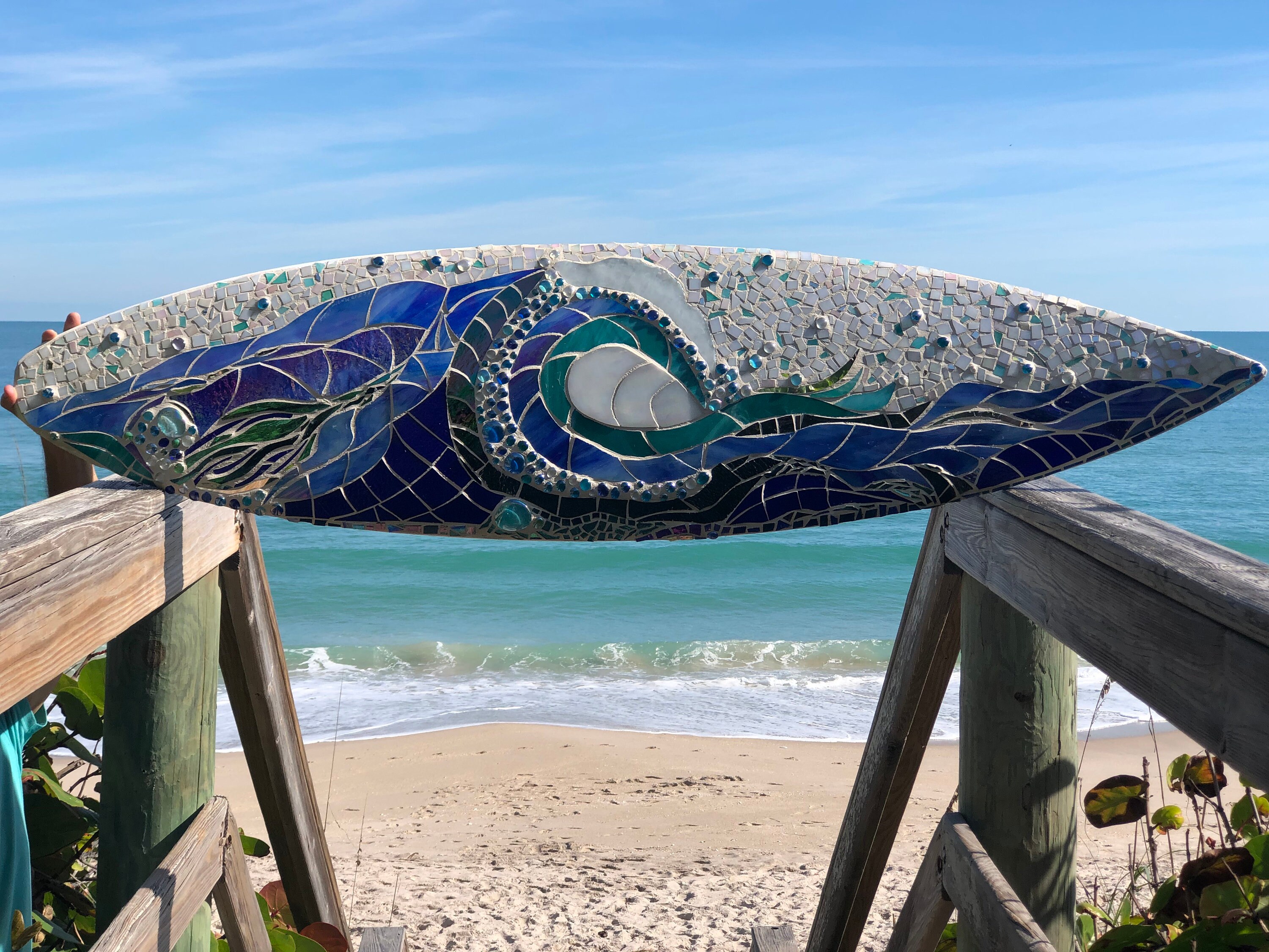 Blue Bending Wave | Etsy