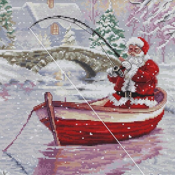 Fishing Santa - Etsy