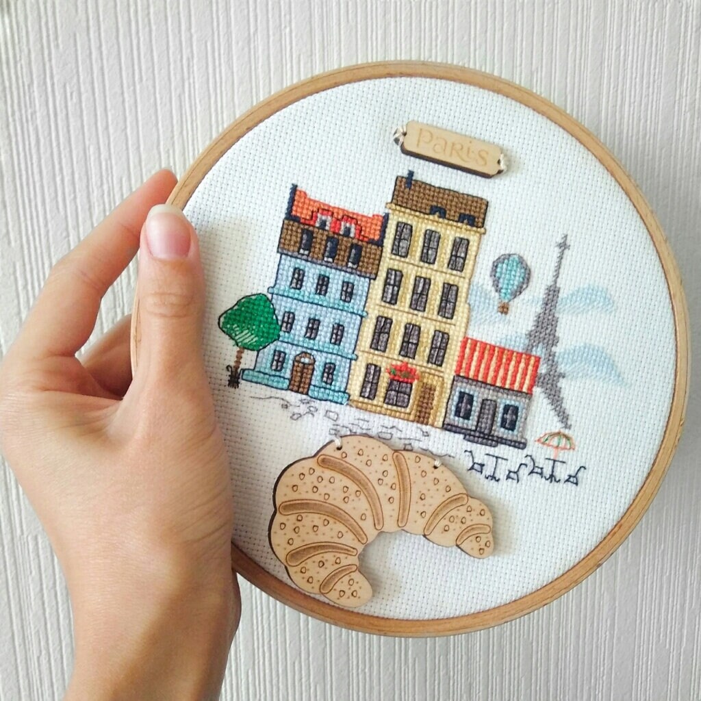DIY Cross Stitch Kit, European Cities Embroidery, Paris Wall Decor - Etsy