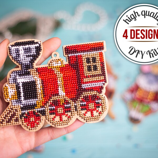 Beaded Christmas Train - Etsy