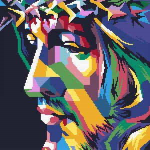 PDF Jesus Embroidery Pattern, Jesus Christ Cross Stitch Chart ...