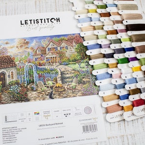 Premium Quality Countryside Embroidery Kit. Rustic Cross Stitch Set - Etsy