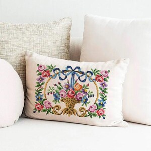 PDF Vintage Floral Embroidery in Rococo Style, Vintage Flowers Cross ...