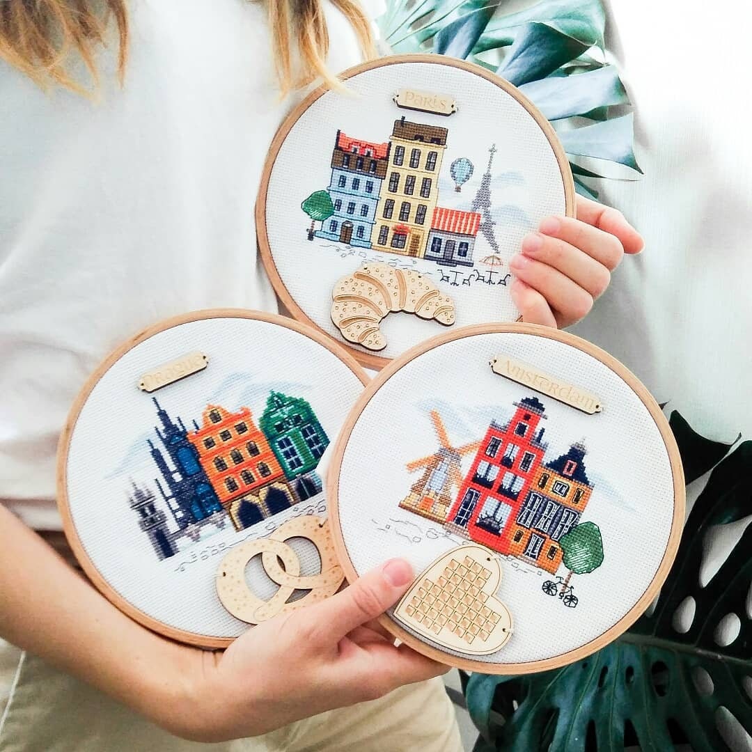 DIY Cross Stitch Kit, European Cities Embroidery, Paris Wall Decor - Etsy