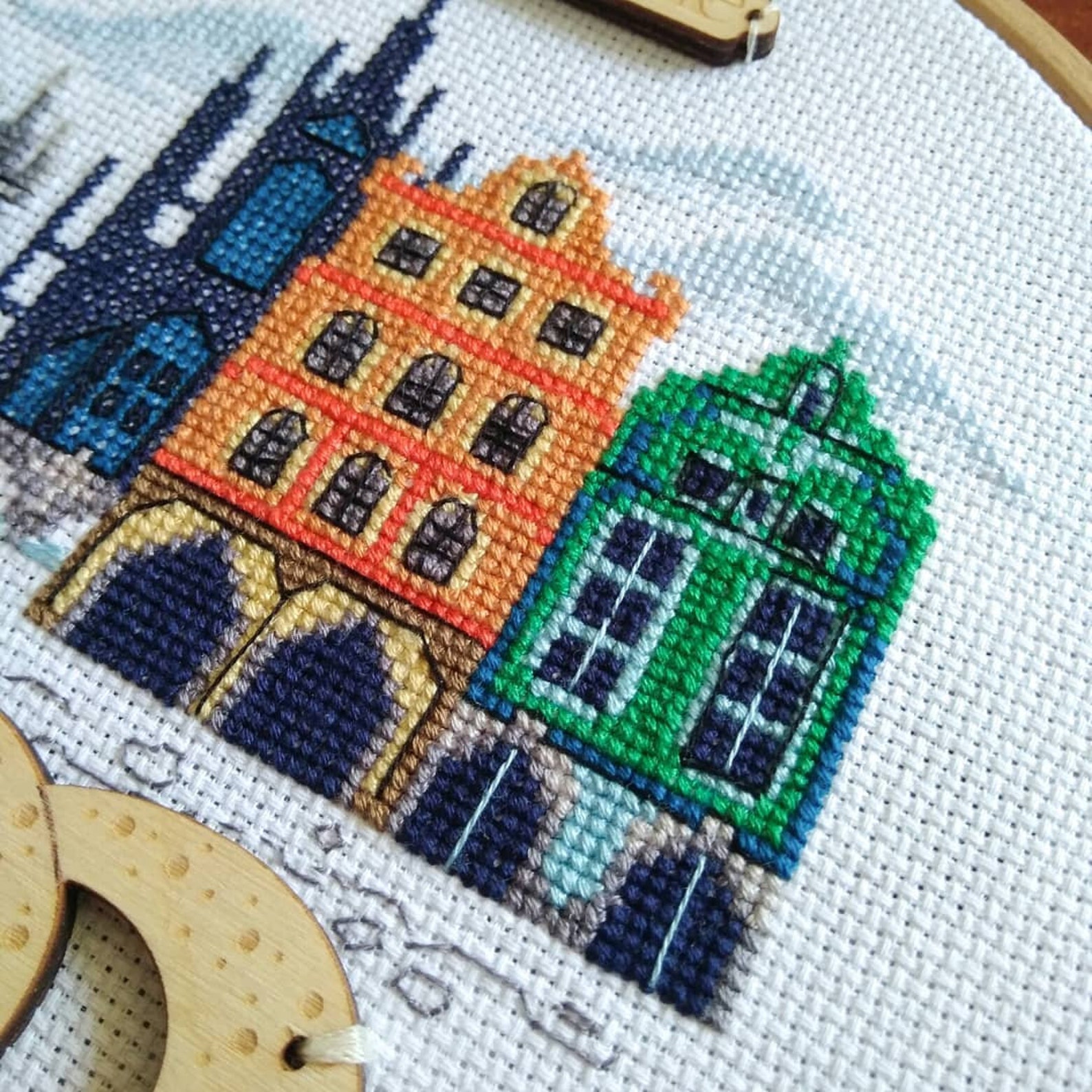 DIY Cross Stitch Kit European Cities Embroidery Paris Wall - Etsy