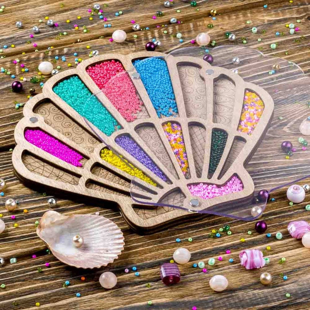 Seed Bead Organizer, Beading Sorting Tray With Lid, Jewelry Making ...