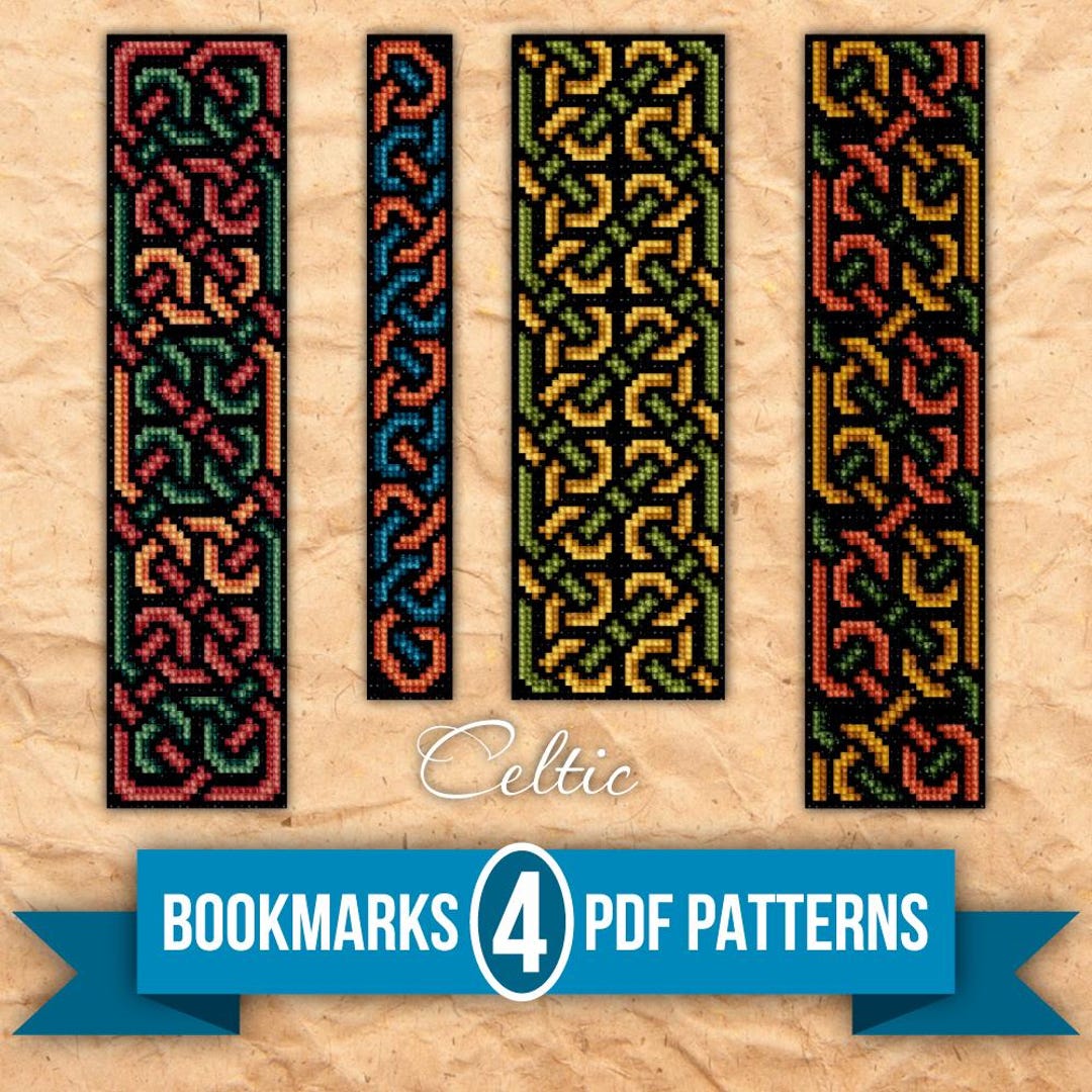 PDF Celtic Bookmarks Embroidery Design, Antique Cross Stitch Pattern ...