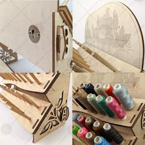DIY Spool Thread Holder, Floss Rack Spool Stand for Sewing & Embroidery ...