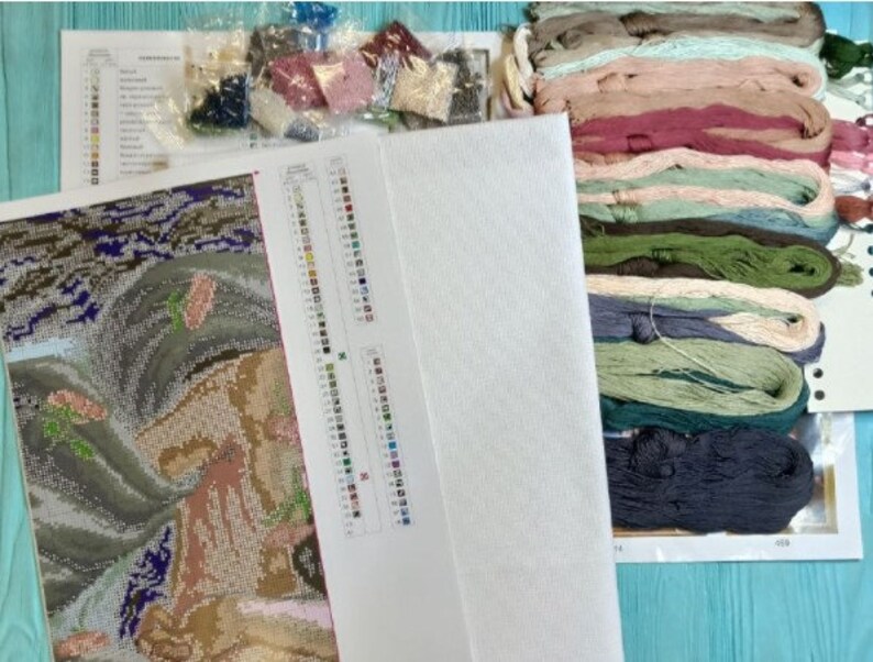 Cross Stitch DIY Kit Botticelli the Birth of Venus Pattern | Etsy