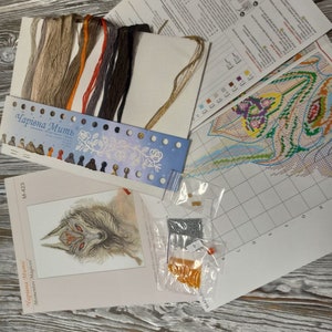 DIY Cross Stitch Kits, Fantasy Inspired Dragon, Horse and Wolf ...