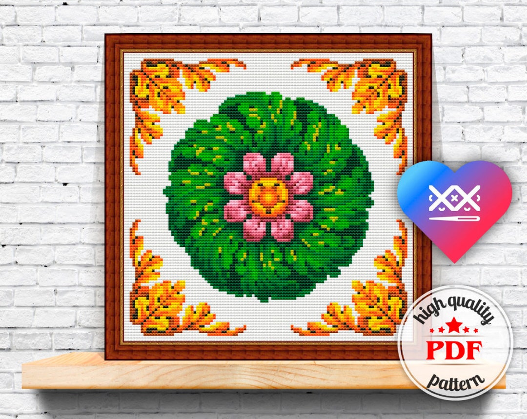 Victorian Rosette Design, Modern Cross Stitch, PDF Pattern Download ...