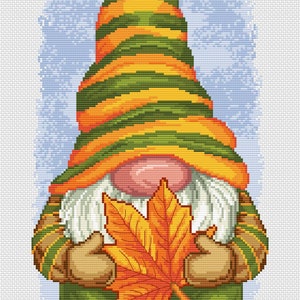 Fall Gnomes Cross Stitch Patterns, Gnomes Embroidery Design, PDF ...