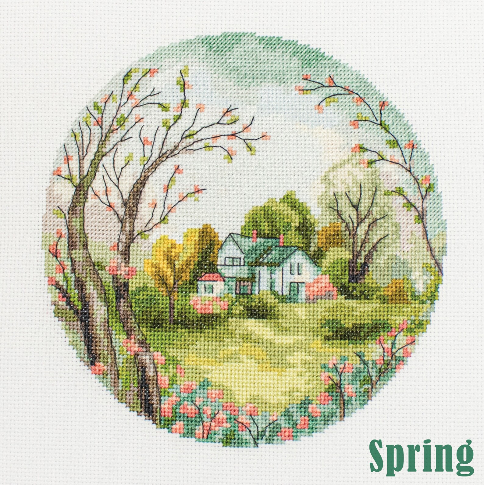 DIY Four Seasons Cross Stitch Kits, Set of Four Kits for Seasonal ...