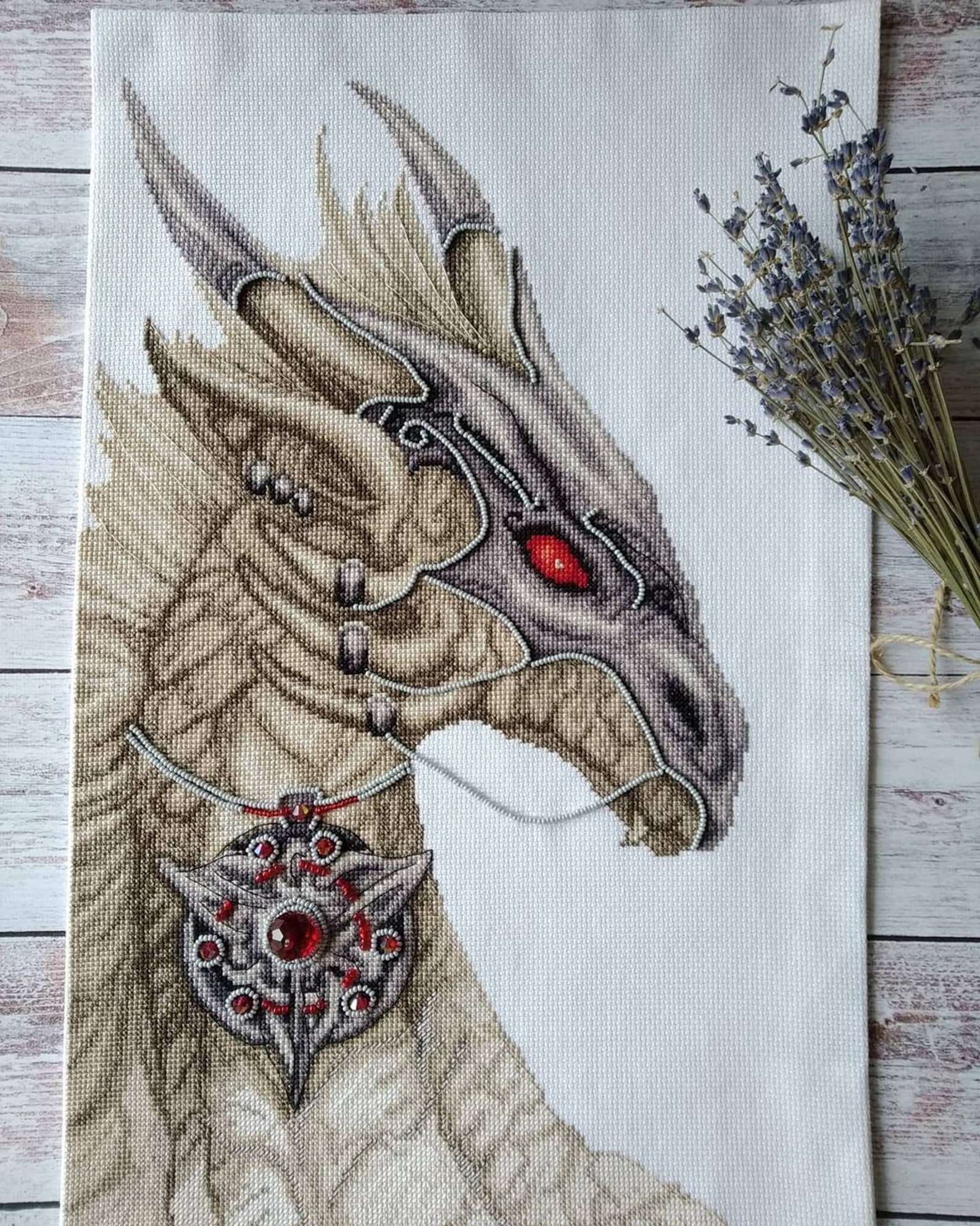 DIY Cross Stitch Kits, Fantasy Inspired Dragon, Horse and Wolf ...