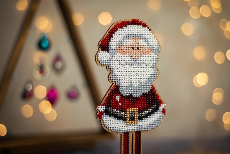 Santa Claus & reindeer figurine craft kit for adults | Etsy