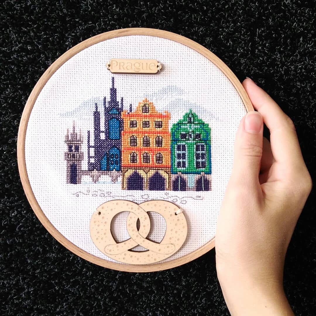 DIY cross stitch kit European cities embroidery Paris wall | Etsy