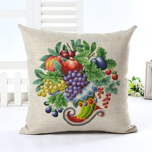 PDF Cornucopia Cross Stitch Pattern, Vintage Embroidery Chart, Antique ...