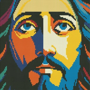 PDF Jesus Cross Stitch Pattern, Jesus Embroidery Chart, Colorful ...