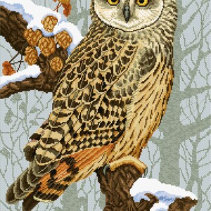 Owl PDF Cross-stitch Pattern Counted Cross Stitch Chart DIY - Etsy