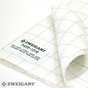 Zweigart Easy Count Grid Embroidery Canvas, Aida Cross Stitch Fabric ...