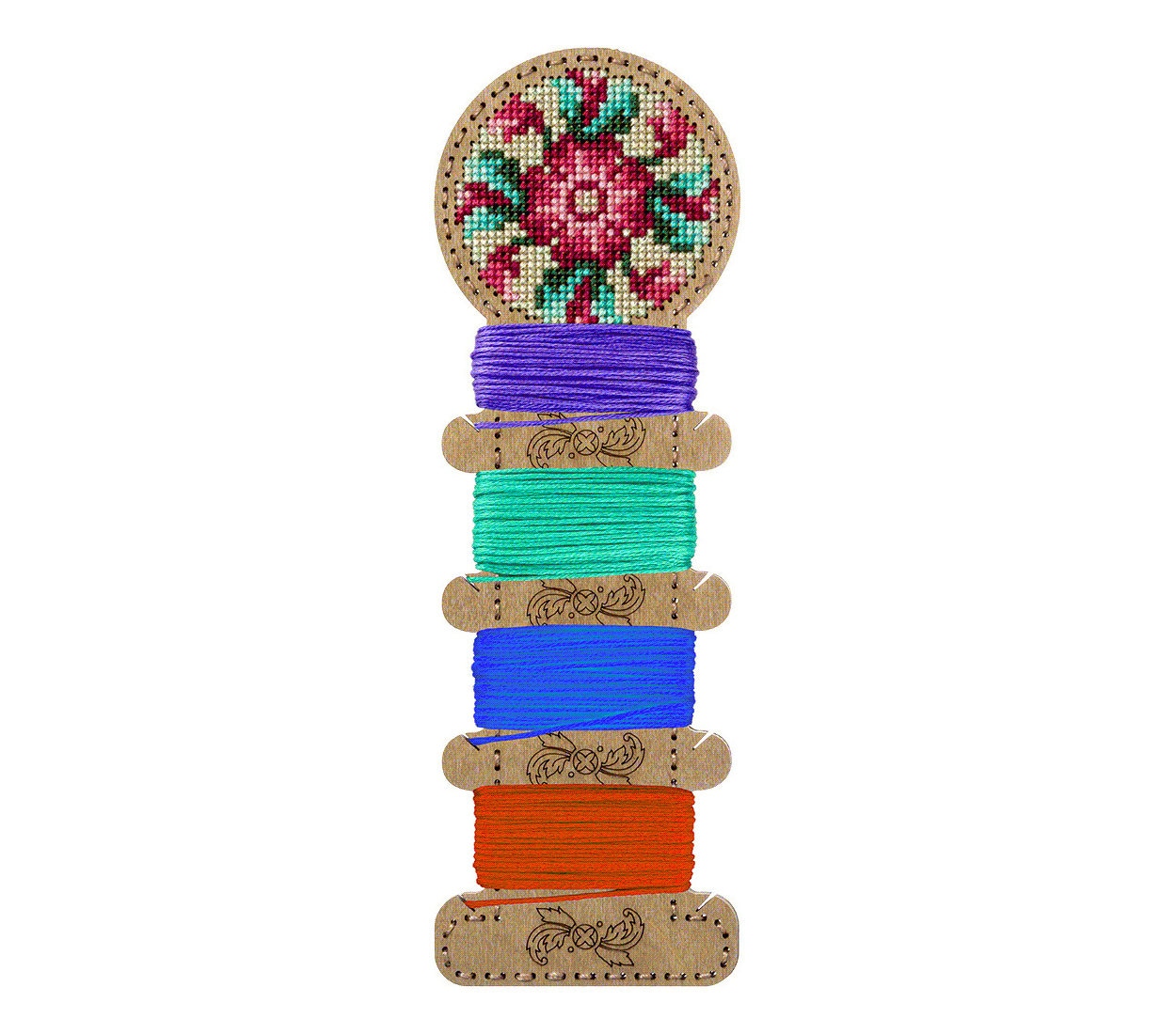 Sewing thread keeper embroidery DIY kit cross-stitch floss | Etsy