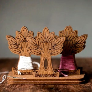 Thread Spools With Needle Magnet, Laser Cut Trees Model, Eco-friendly ...